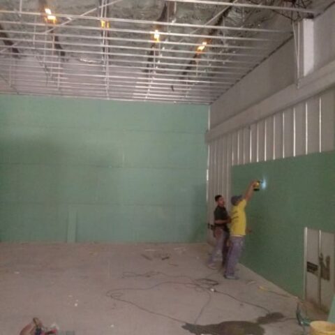 Colocación de Durlock, revestimiento y sistema constructivo, precio por M2